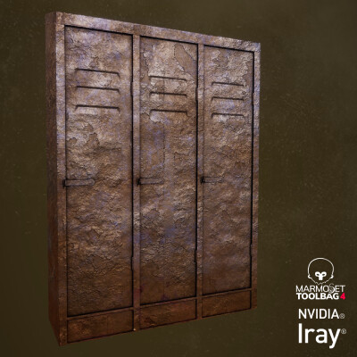 ArtStation - Rusted Locker - Game Asset