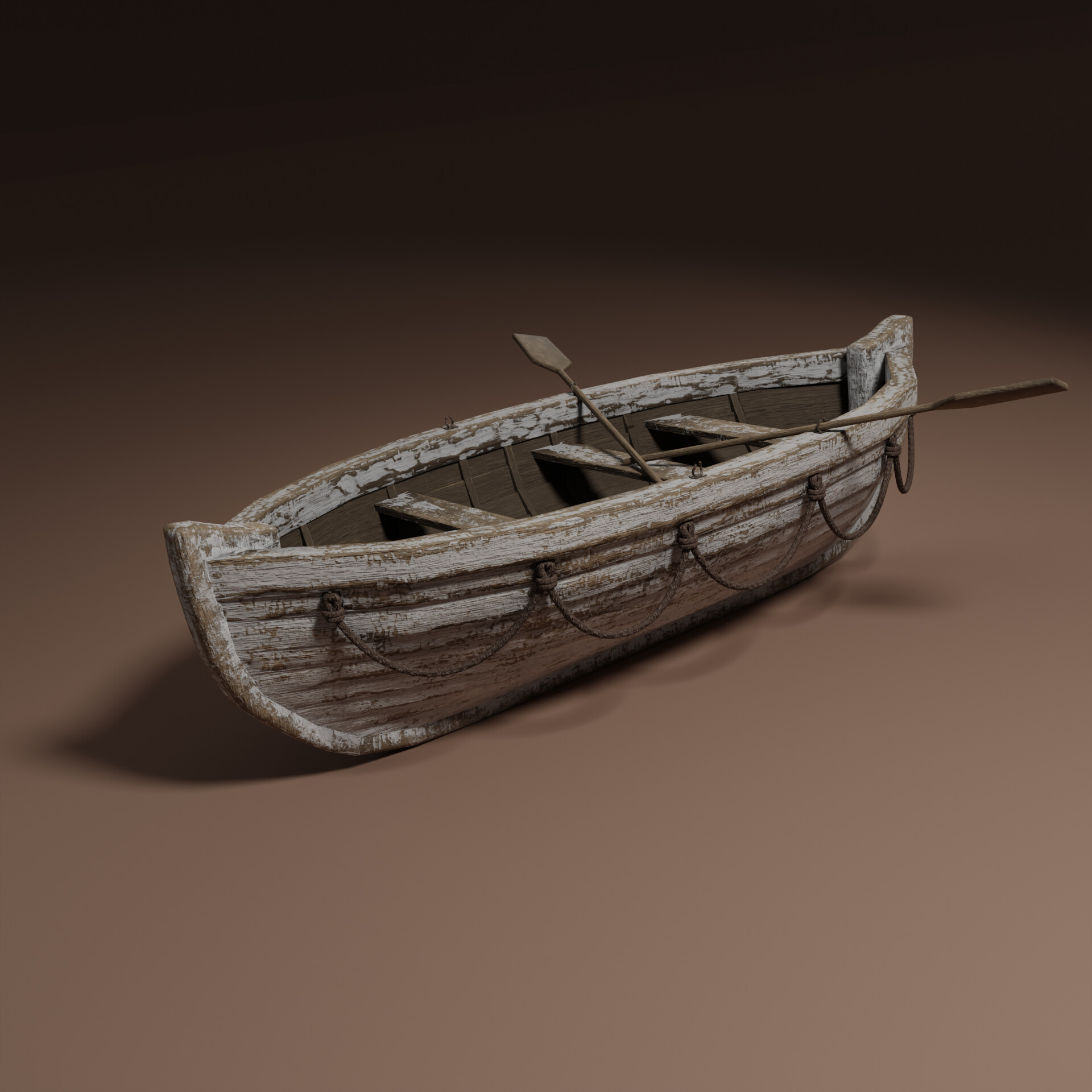 ArtStation - Wooden Rowboat