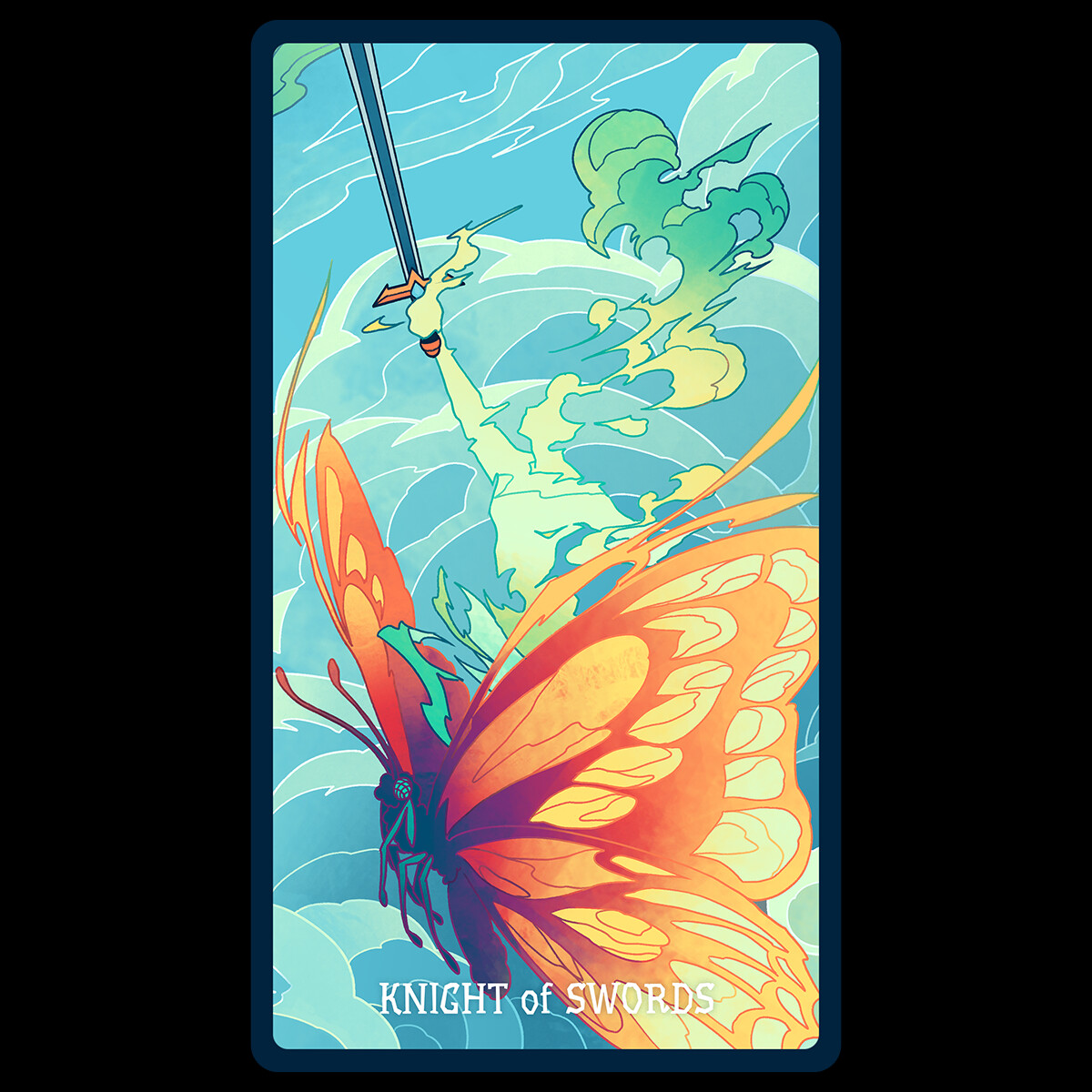 ArtStation - tarot,knight of swords