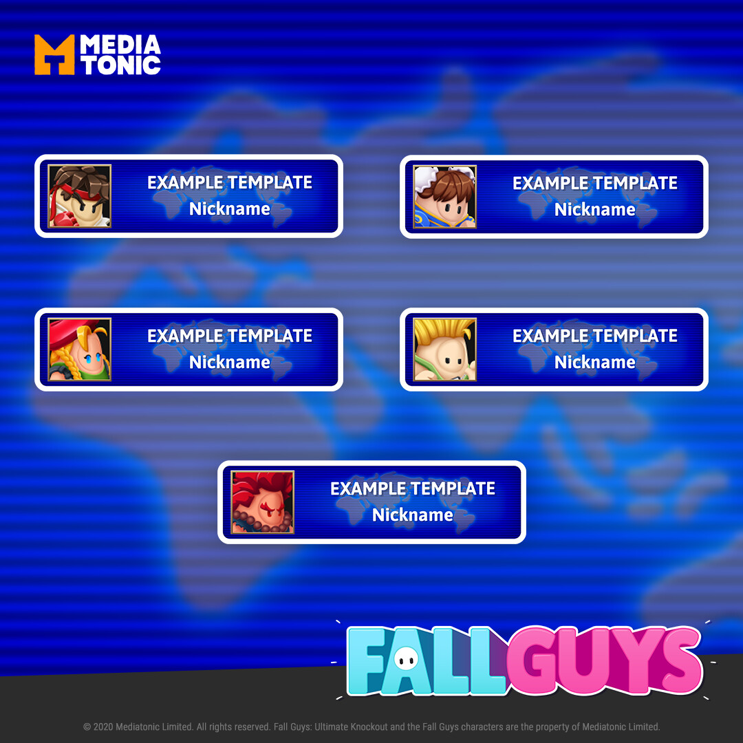 ArtStation - Fall Guys - Street Fighter Nameplates