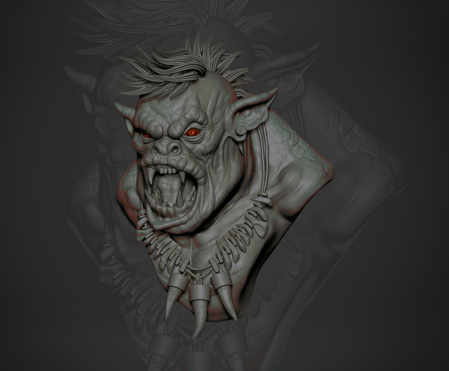 ArtStation - Orc_head speedsculpt