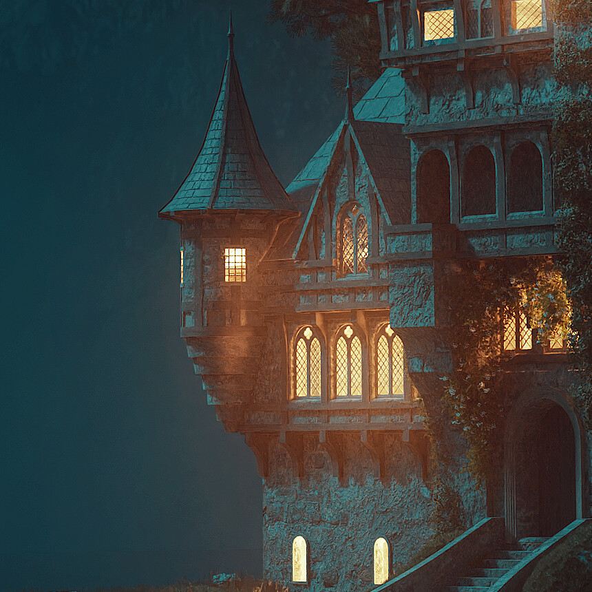 ArtStation - Castle 2 - night