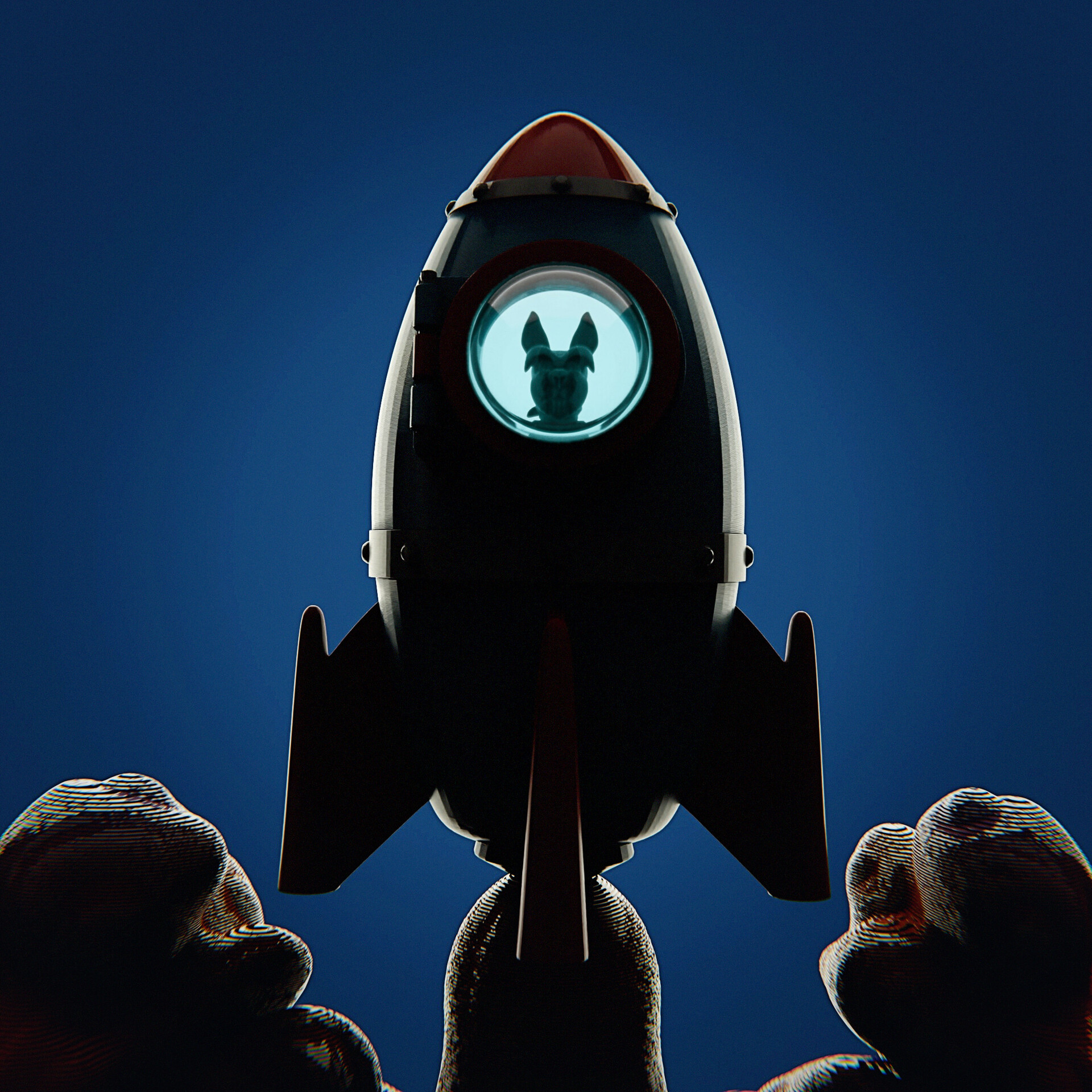 ArtStation - Cartoon Rocket (for 3D print)