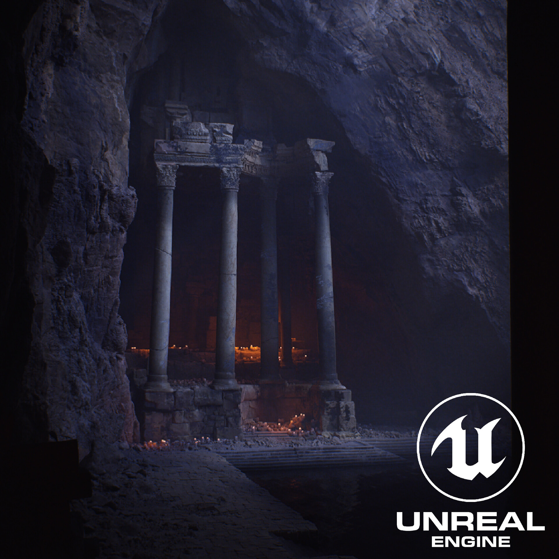 ArtStation - Ruins day/night cycle