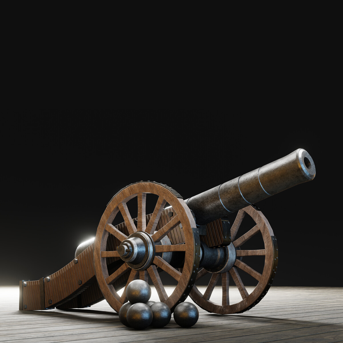 ArtStation - Realistic 3D Old Cannon, Realistic Game Art historical weapon.