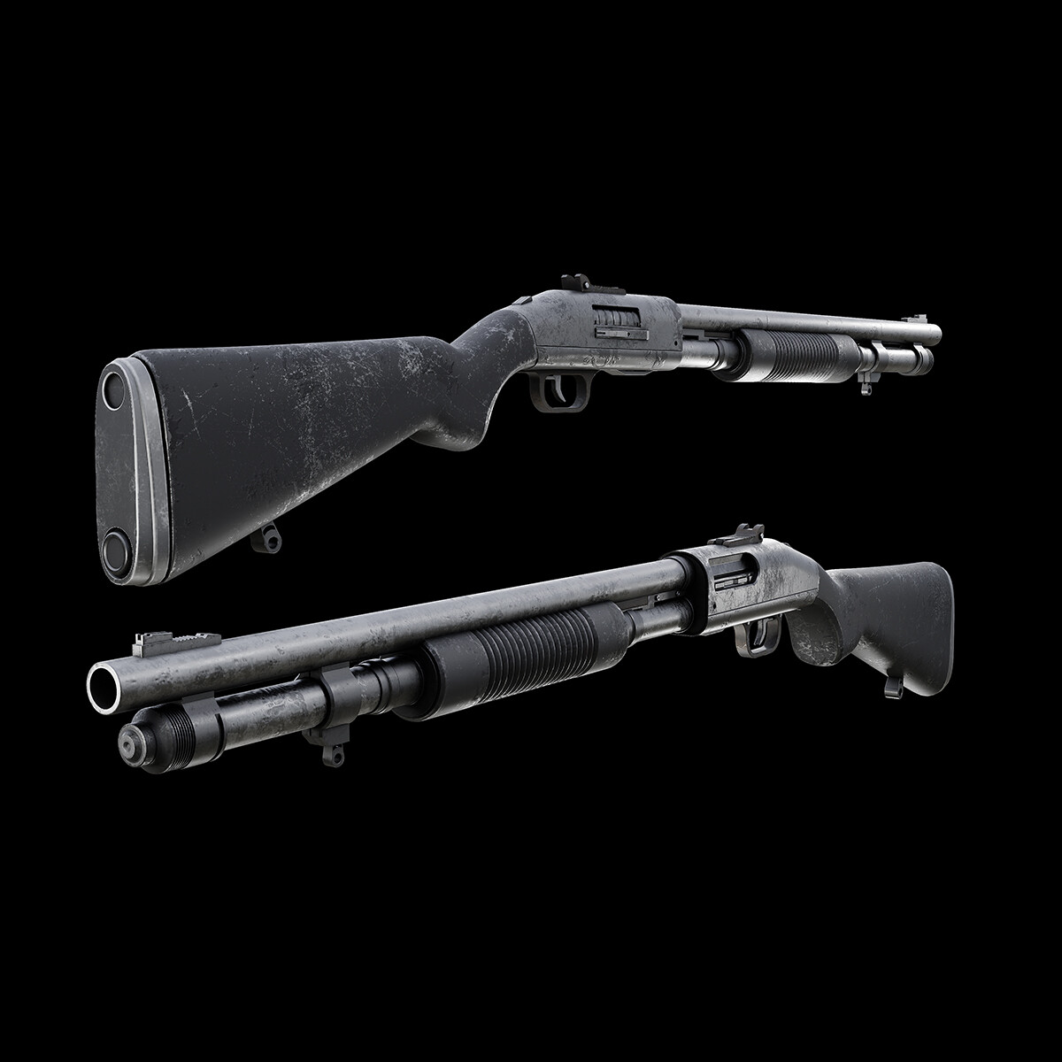 ArtStation - Weapon Design for games Shotgun Model: Shotgun 590A1
