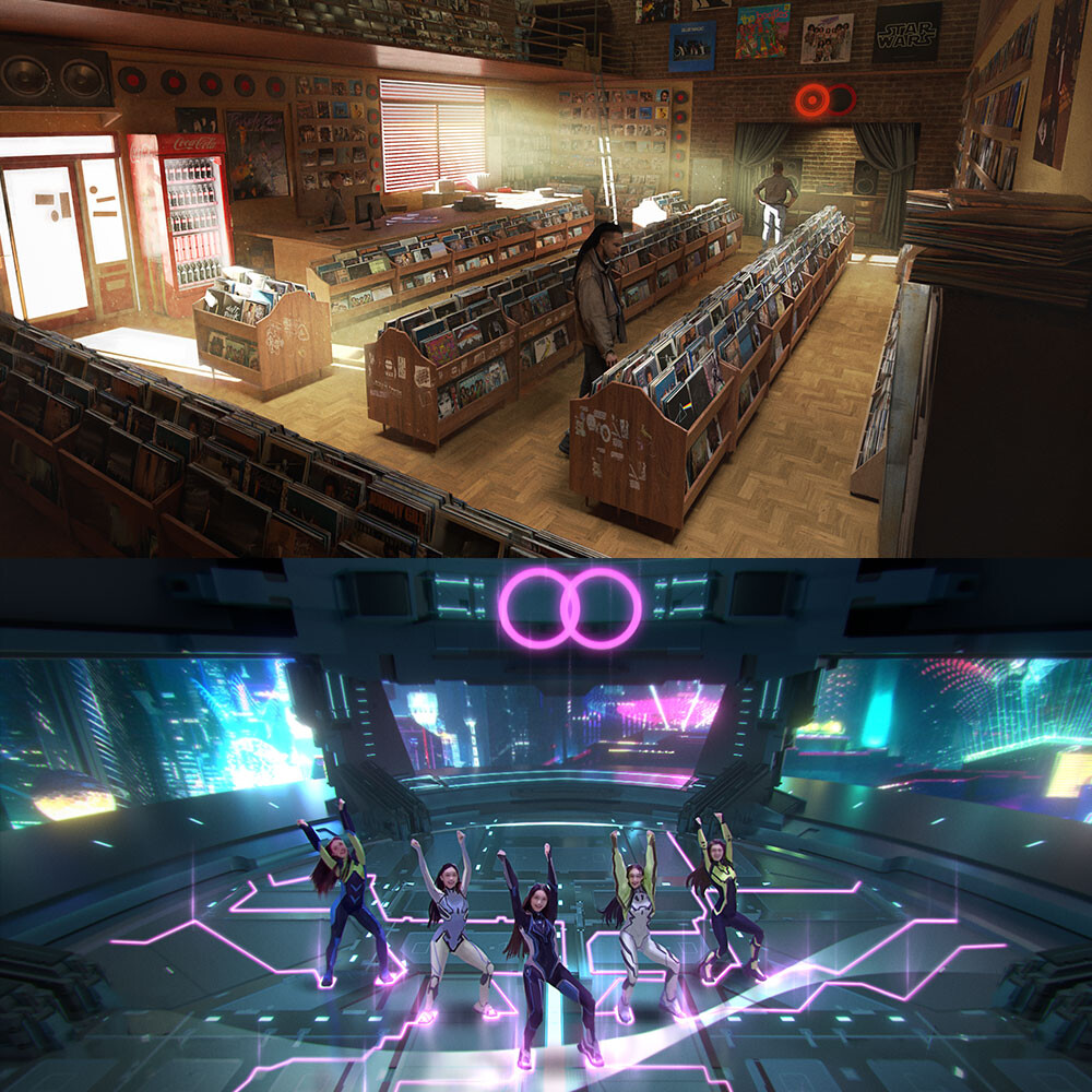 ArtStation - Coke Studio - Interior designs - Record store and New ...