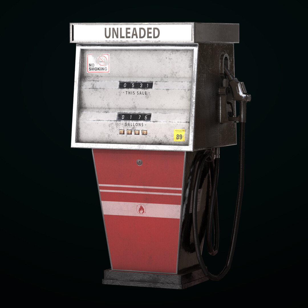 ArtStation - 70's Gas Pump - Game Ready