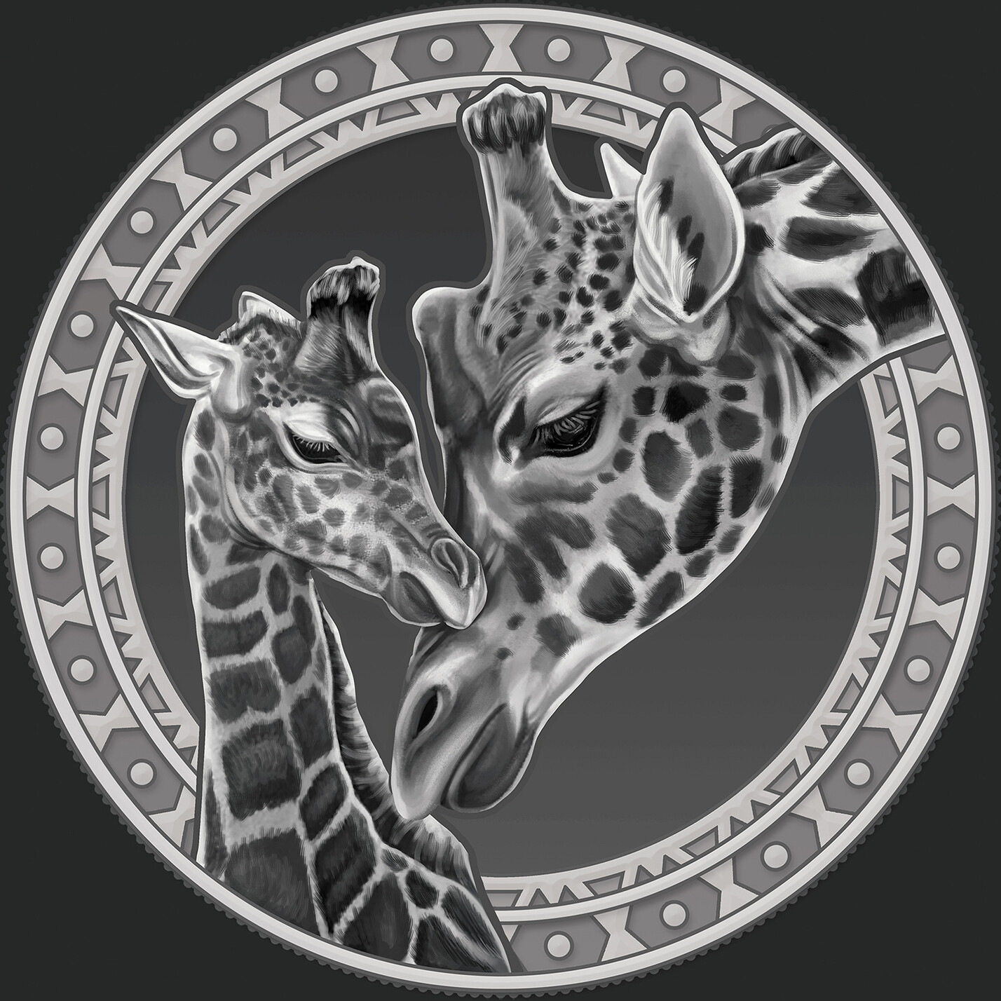 ArtStation - Giraffe Motherhood 2D