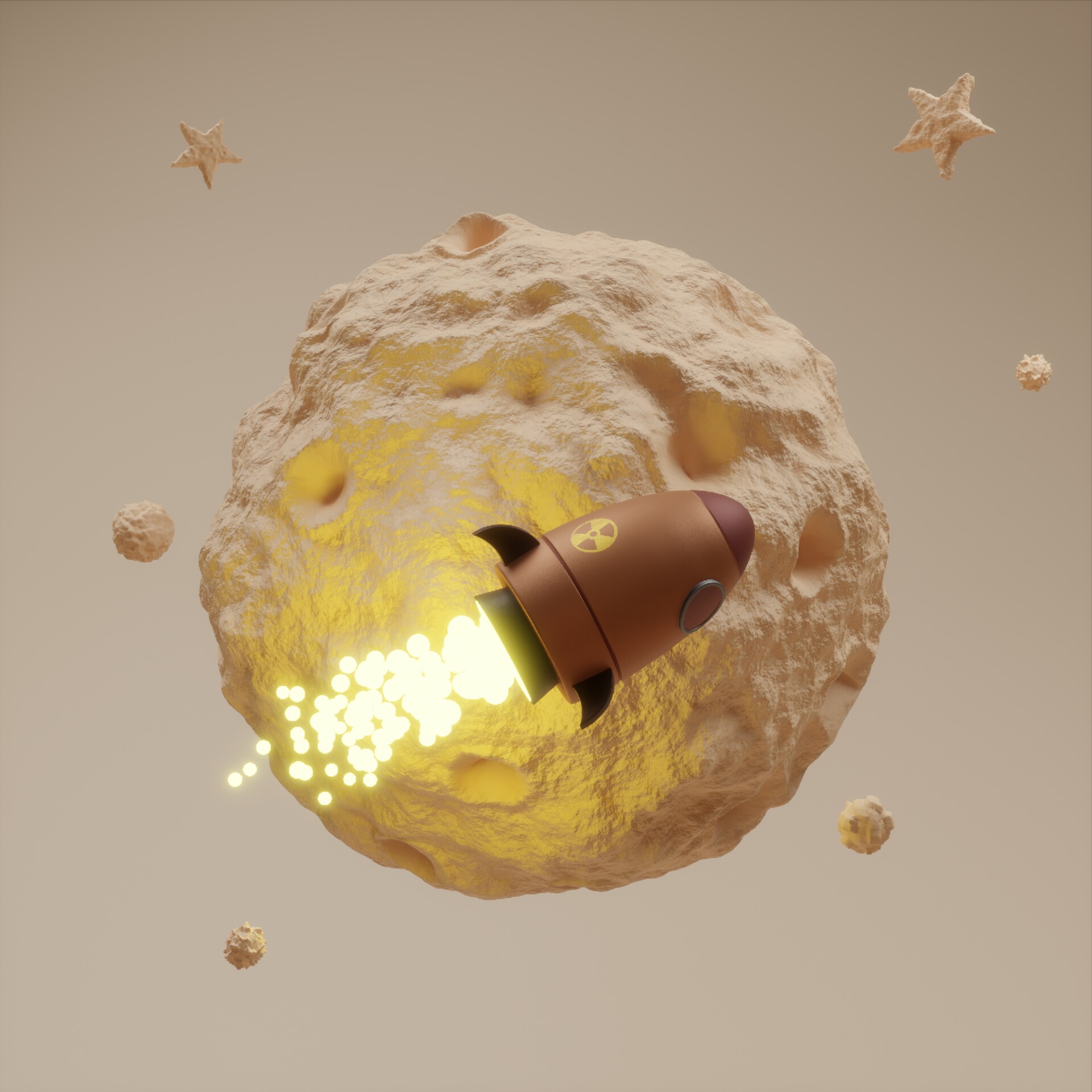 ArtStation - Cute Rocket Animation | Loop Animation
