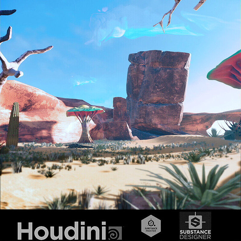 ArtStation - Stylized desert environment