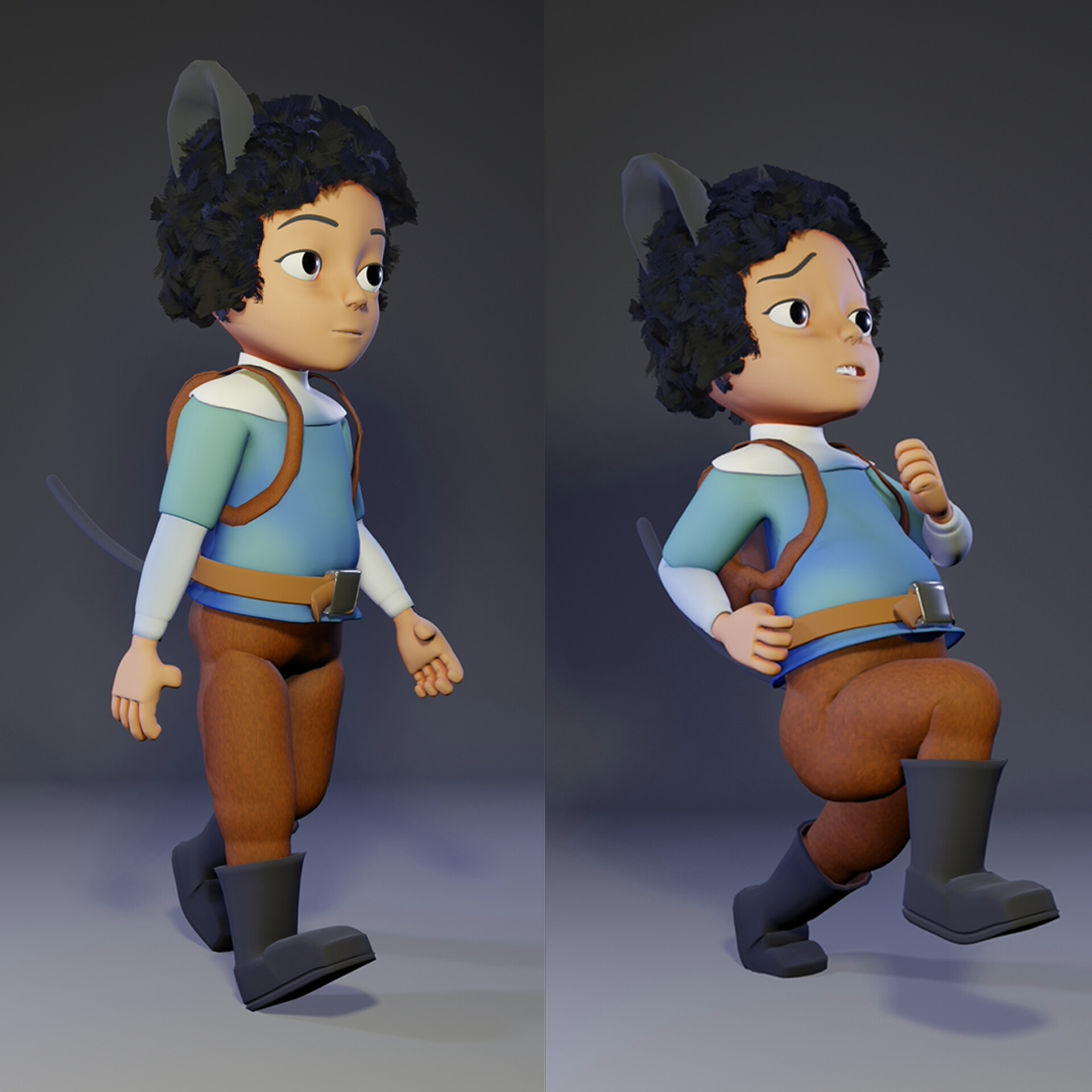 ArtStation - 3D Character Animation Test Walkcycle & Runcycle | 3D Blender