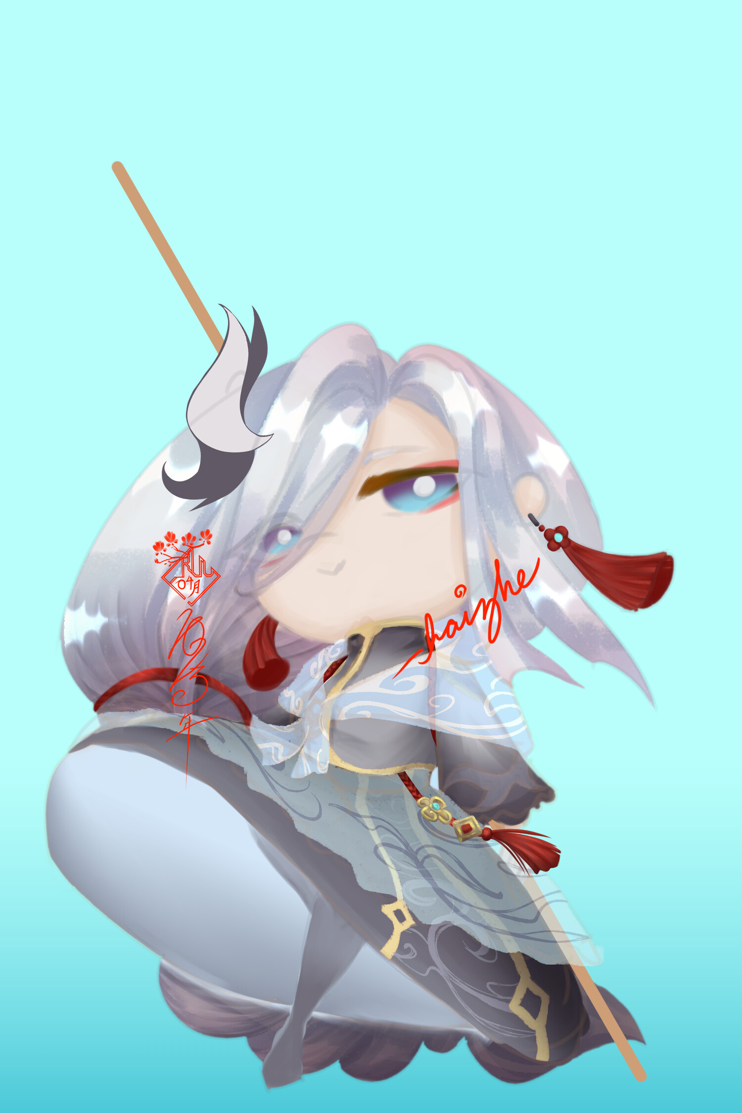 ArtStation - Shenhe Chibi Fanart