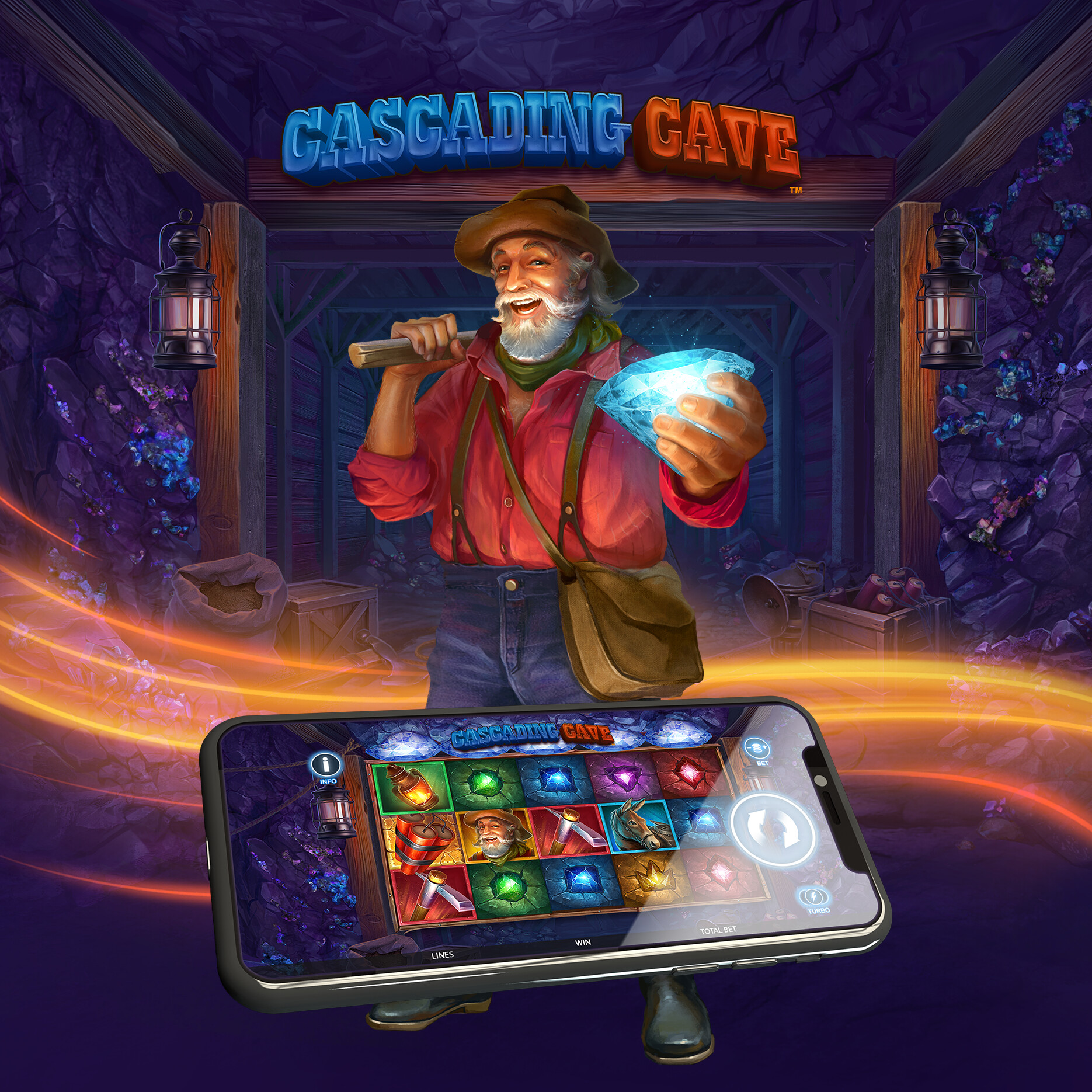 ArtStation - Cascading Cave slot game