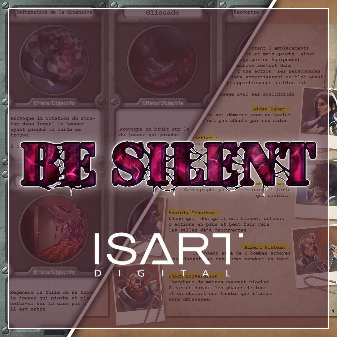 ArtStation - BE SILENT - Cards and Rules Book UI