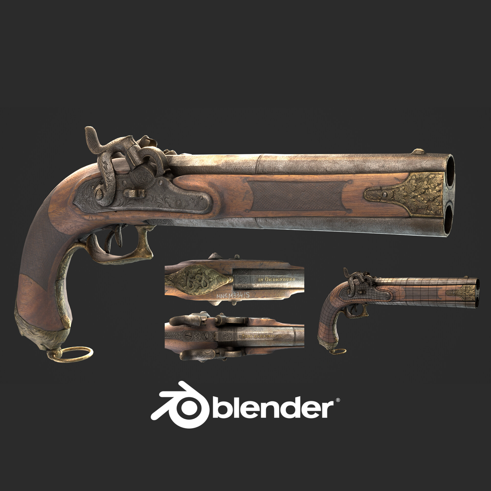 ArtStation - Double-barrel Pistol