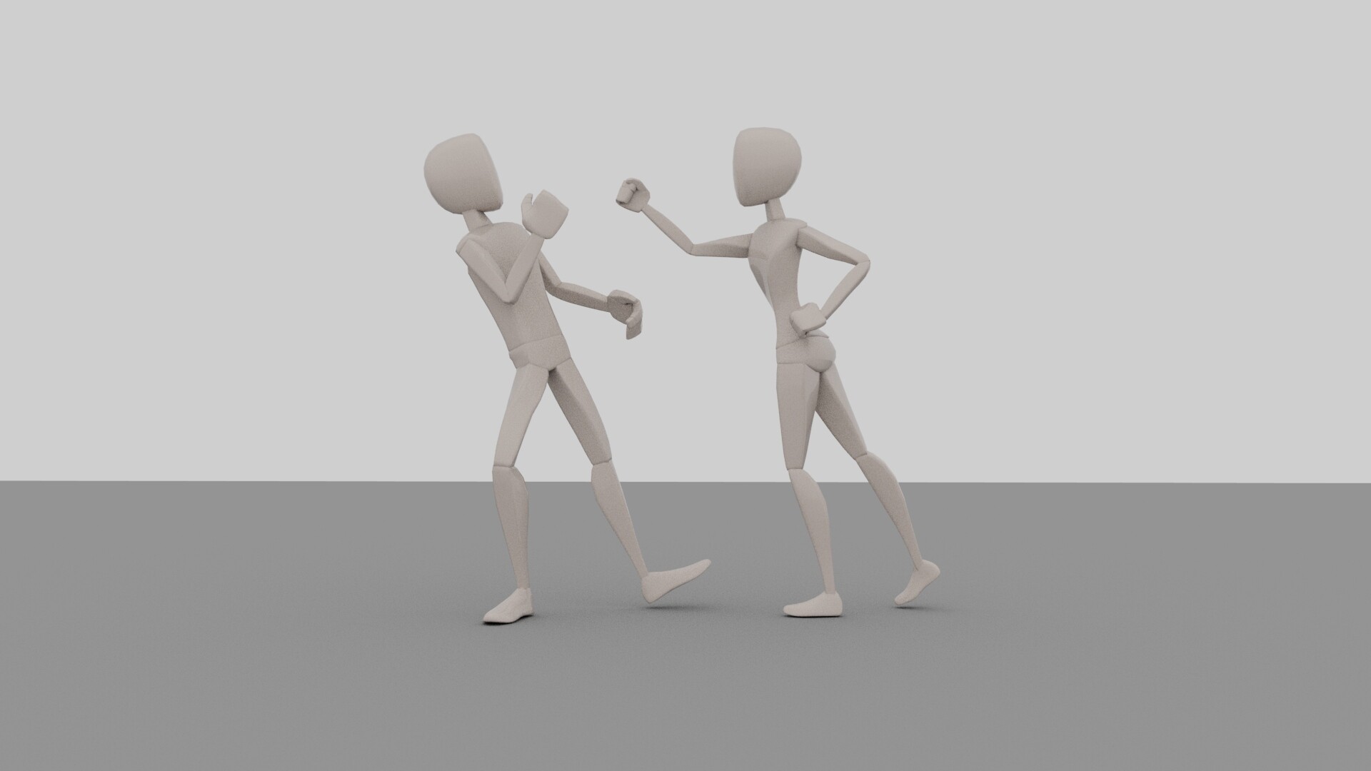 ArtStation - Simple Fight Scene - 3D Animation