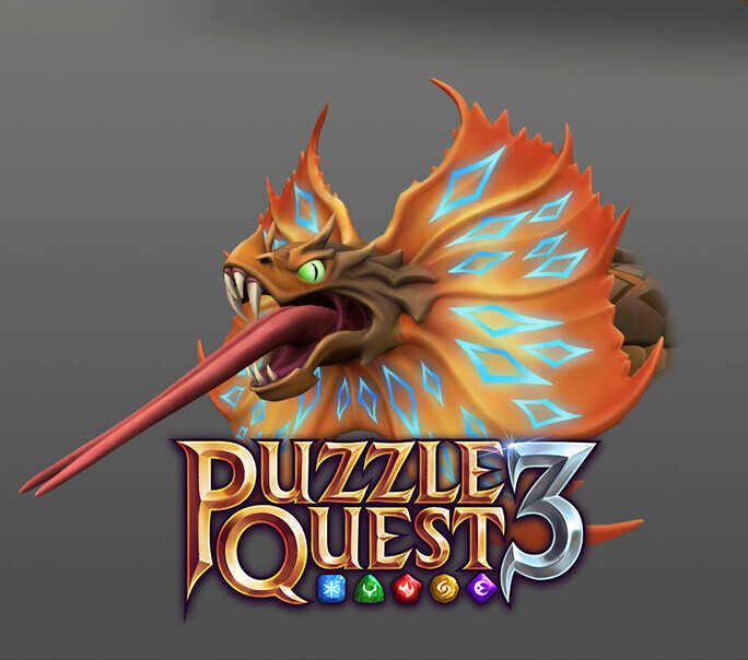 ArtStation - Puzzle Quest 3 - Frilled Neck Basilisk