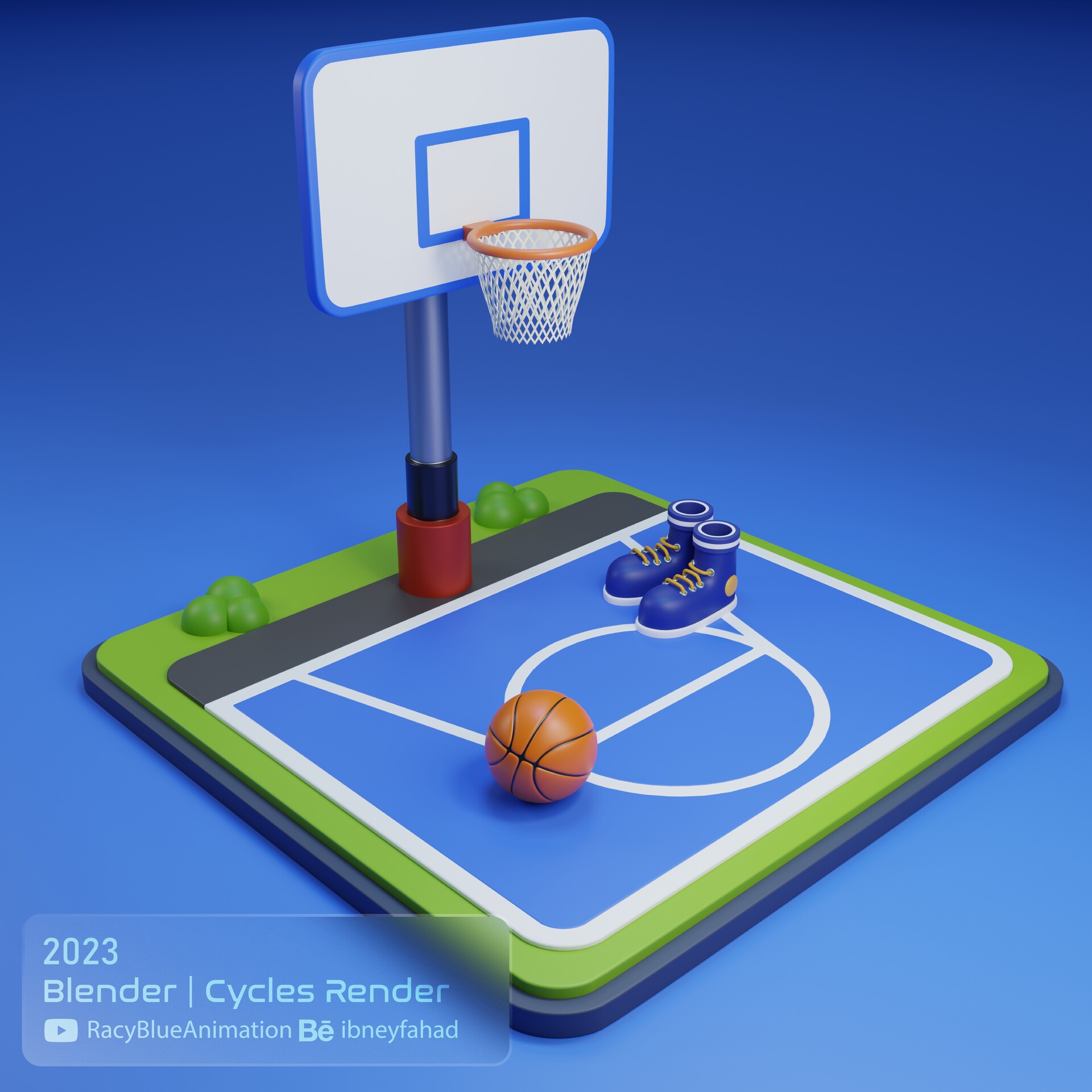 ArtStation - Basketball Court & Basketball Animation