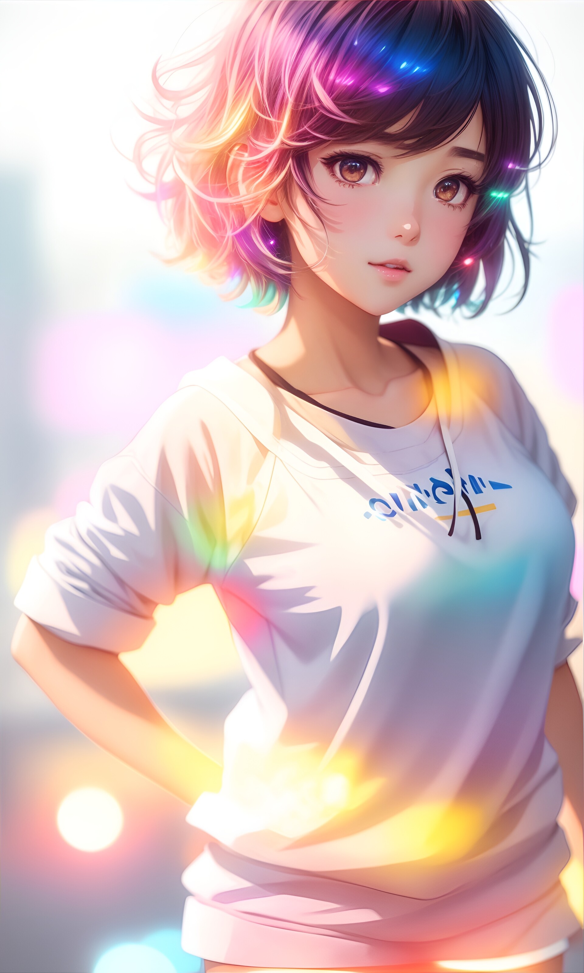 ArtStation - Colorfull girl Illustration