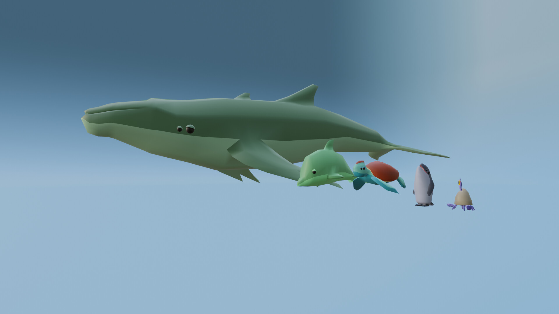 ArtStation - Low Poly Marine Animals
