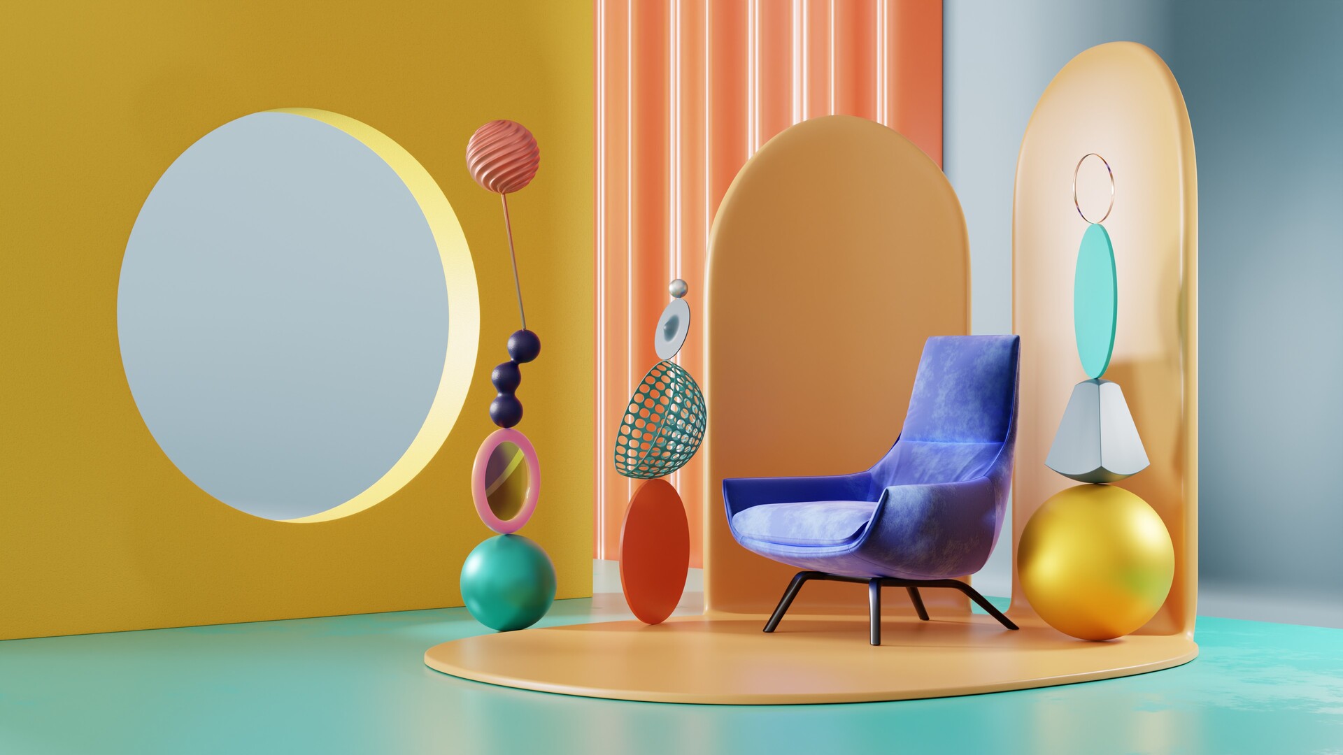 ArtStation - Composition of shapes and colors