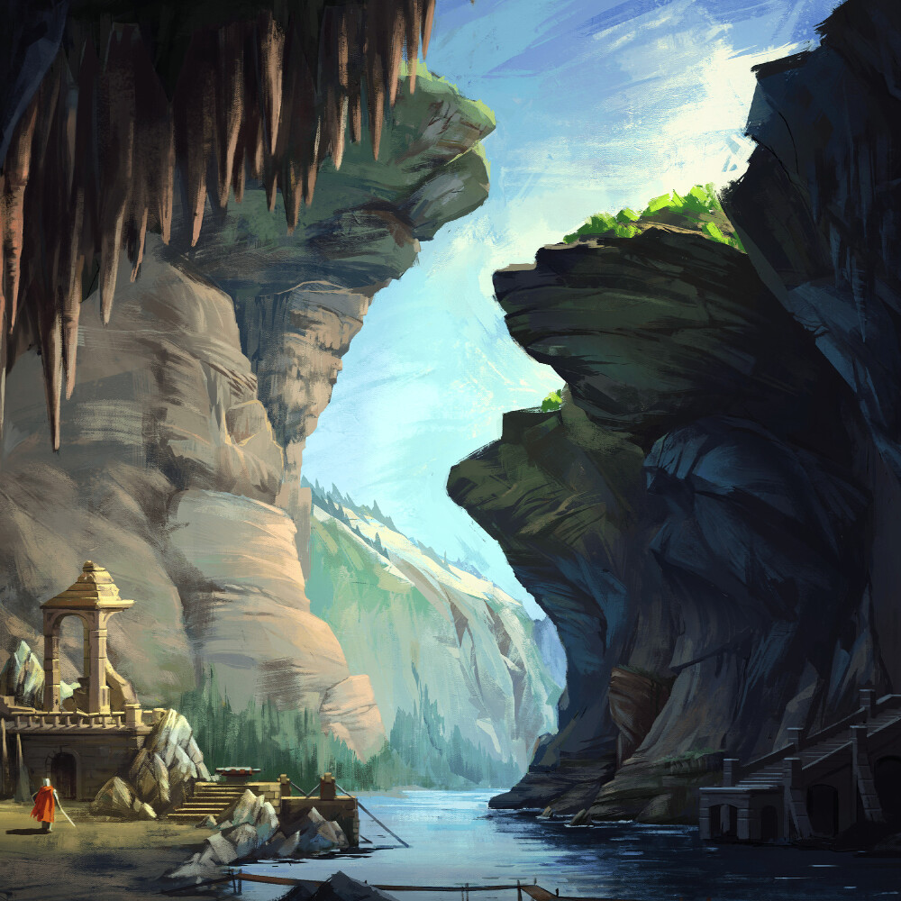 ArtStation - A Mysterious Chasm (Concept Art)