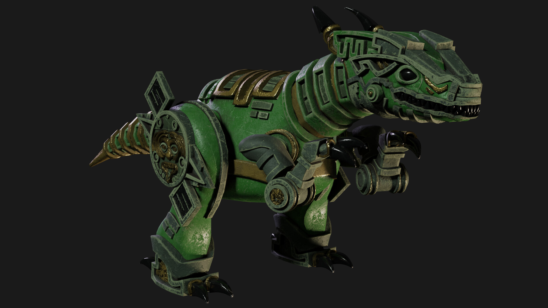 ArtStation - Aztec dinosaur