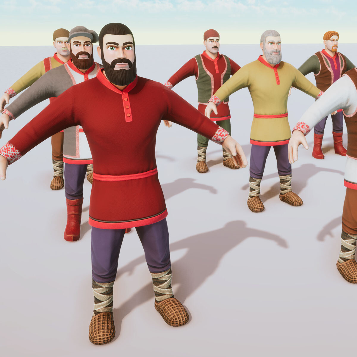 ArtStation - Stylized Medieval People Male