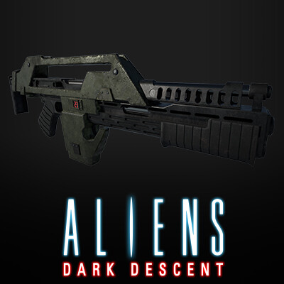 ArtStation - Aliens Dark Descent Pulse Rifle Research