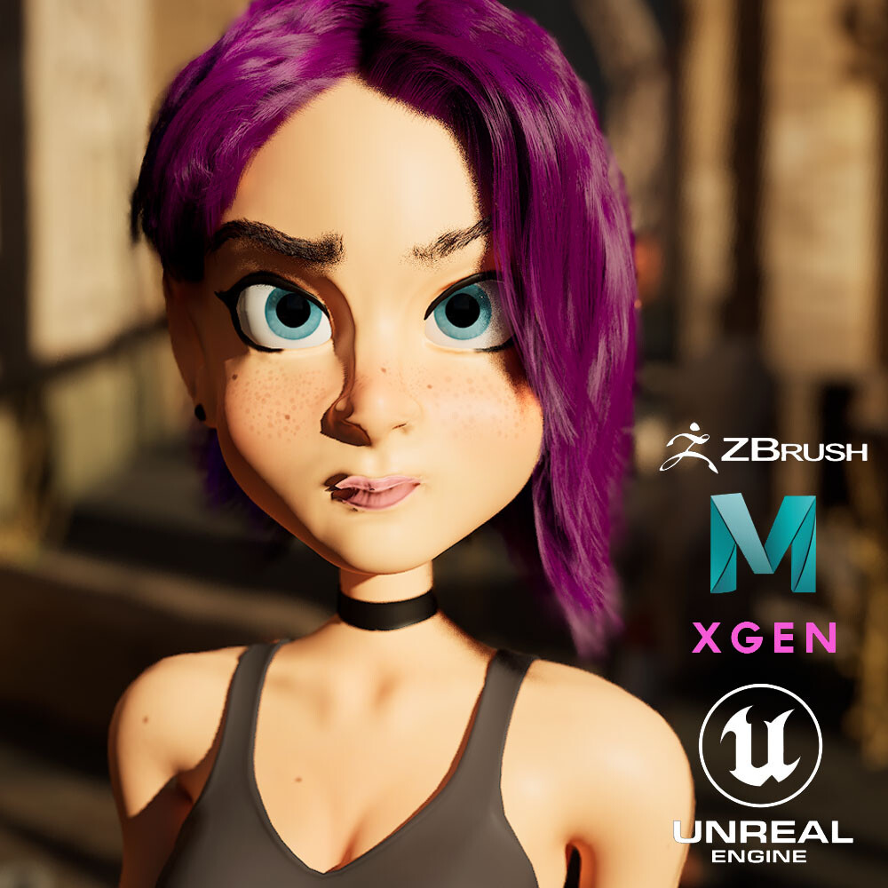 ArtStation - Sport Girl! Hair Groom Look Dev, Unreal Engine 5 and more...