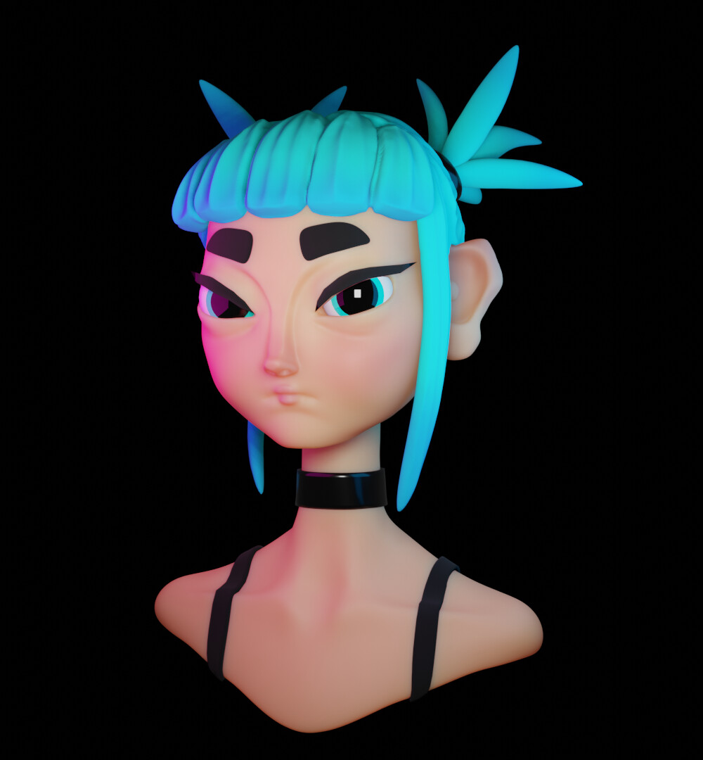 ArtStation - Stylised Female Bust