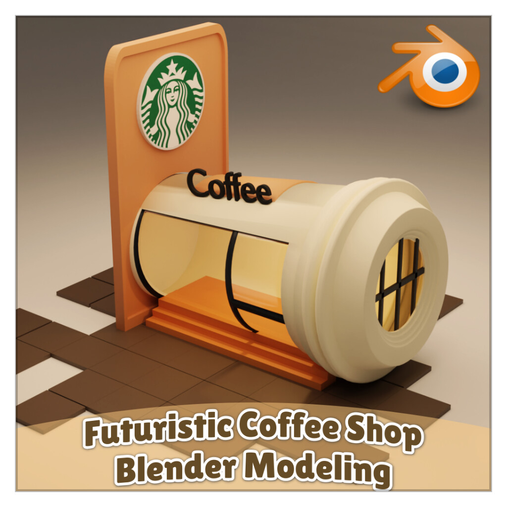 ArtStation - Futuristic Coffee Shop Low Poly Model