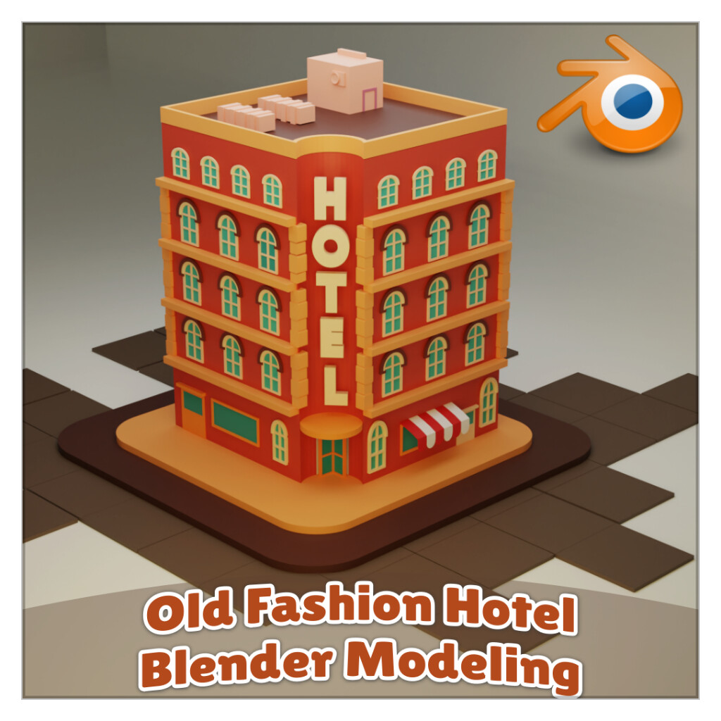 ArtStation - Old Fashion Hotel Building Concept - Low Poly