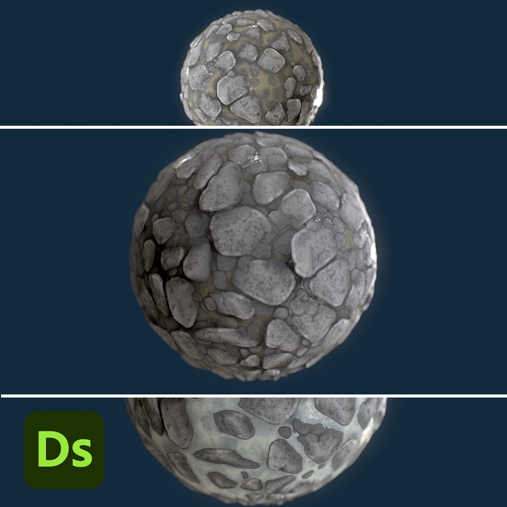 ArtStation - Stylized Stones Material 01 | My first created material