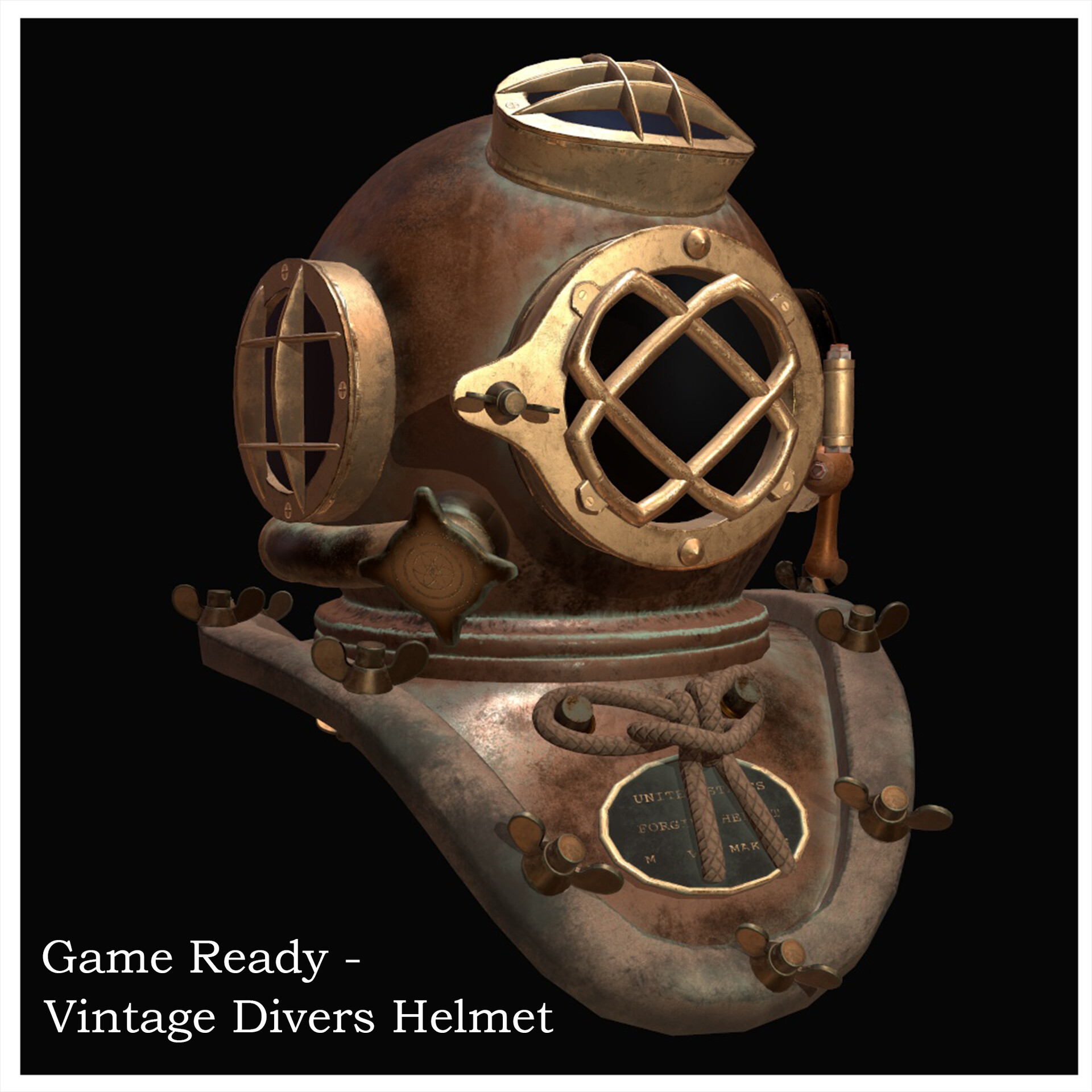 ArtStation - Vintage Diver Helmet (Hardsurface Prop)