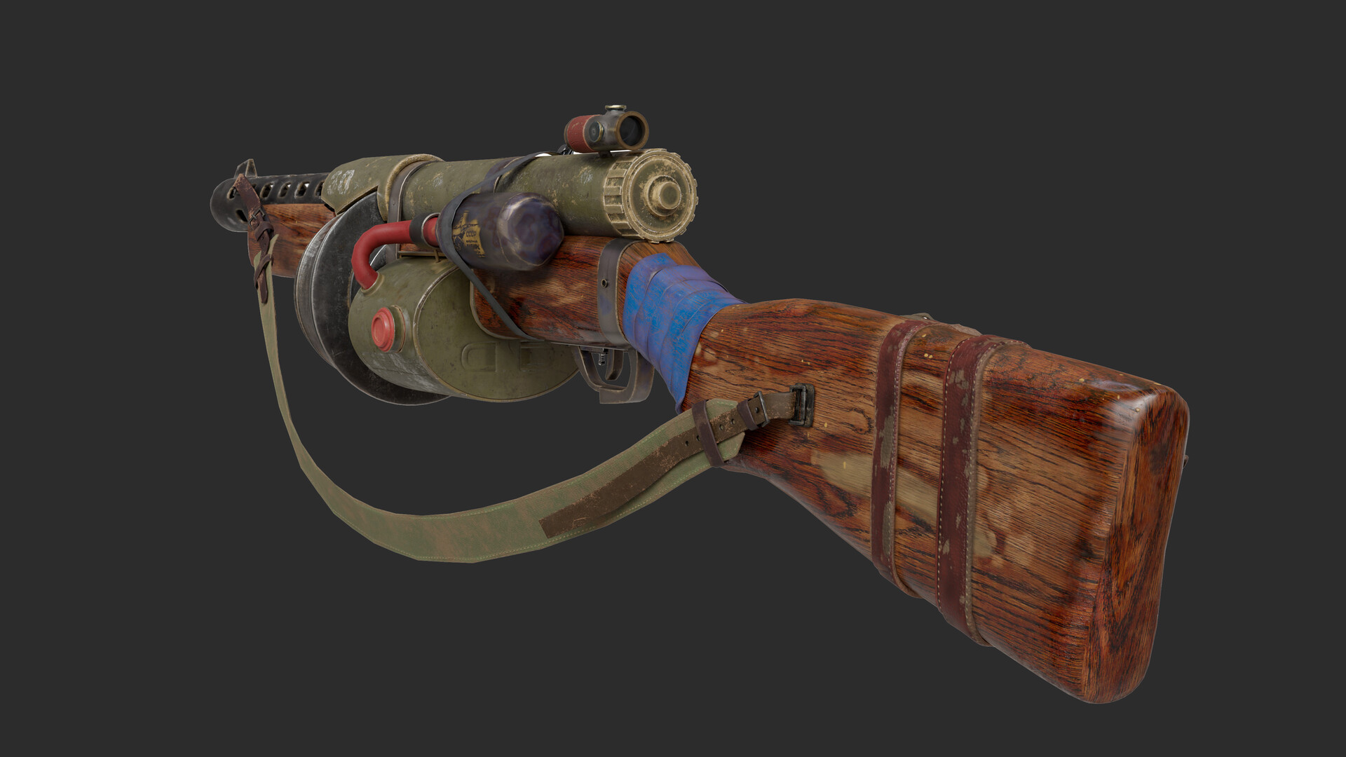 ArtStation - Shpagin submachine gun (dieselpunk)