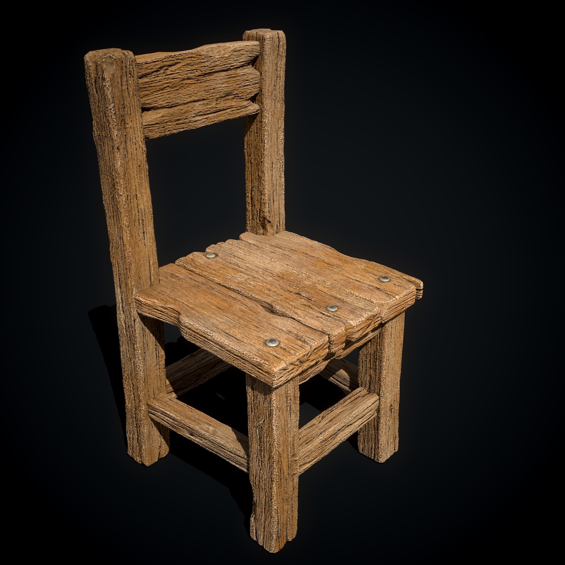 ArtStation - Old wooden chair