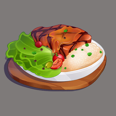 ArtStation - Cooking game - in game assets
