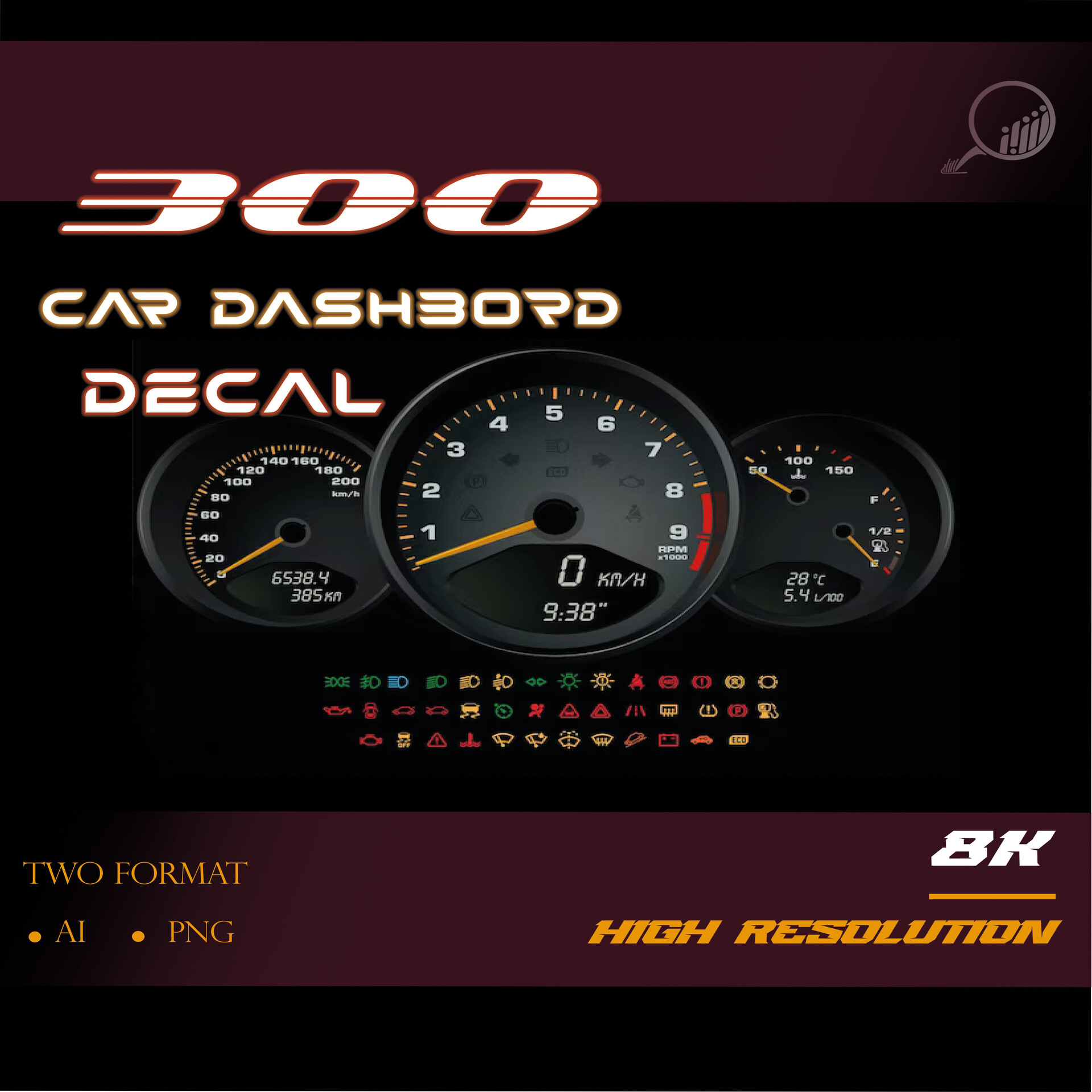 ArtStation - 300 car dashbord decal