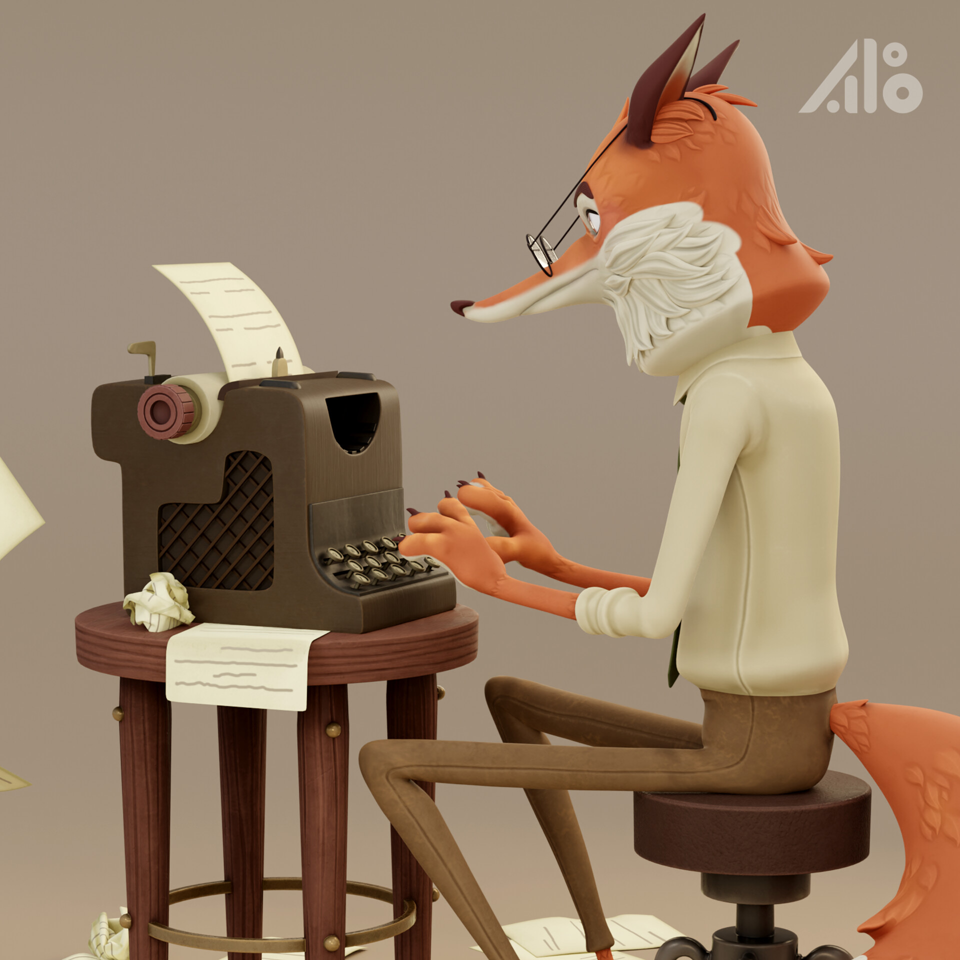 ArtStation - Working Fox