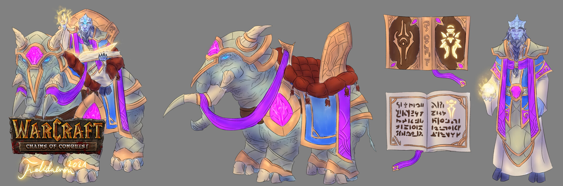 ArtStation - Warcraft Chains of Conquest - Draenei Concept Art