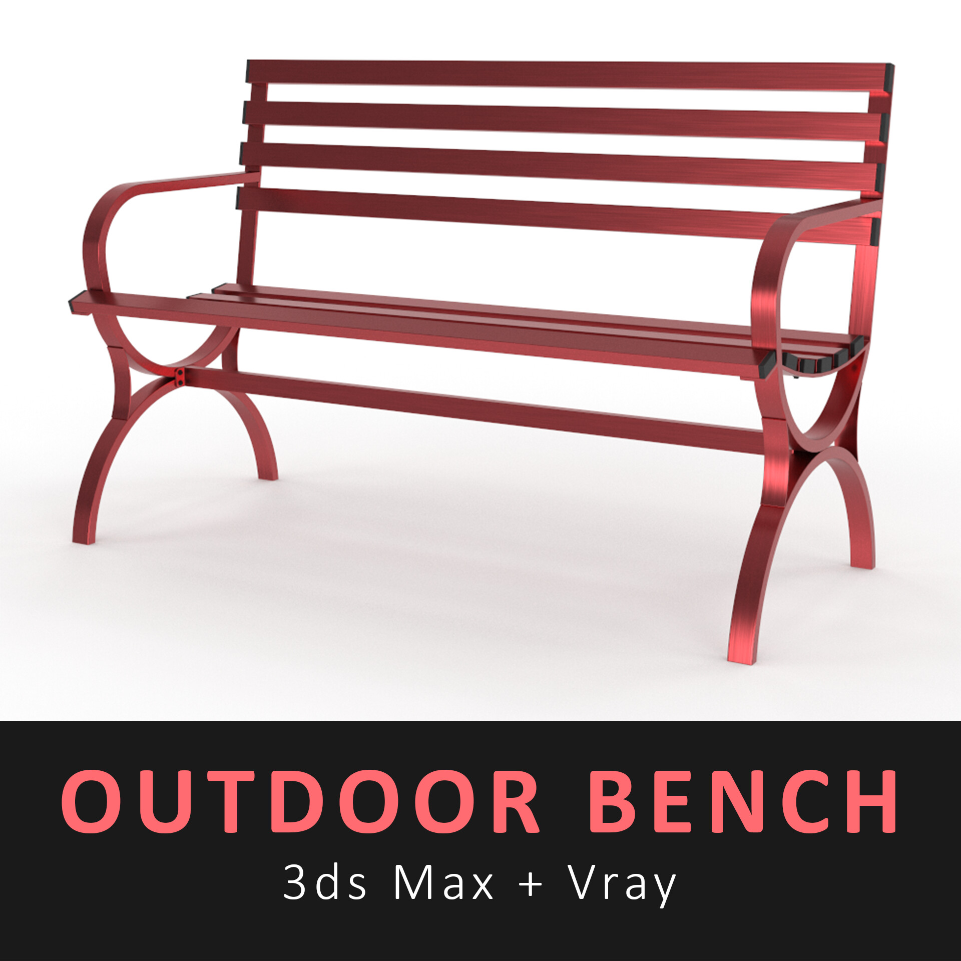 ArtStation - Outdoor Bench - 3Ds Max + Vray