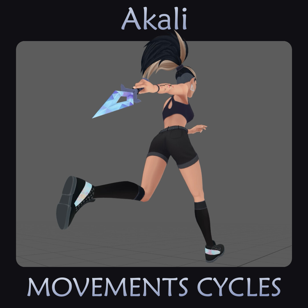 ArtStation - Akali - Movements cycles ♻️