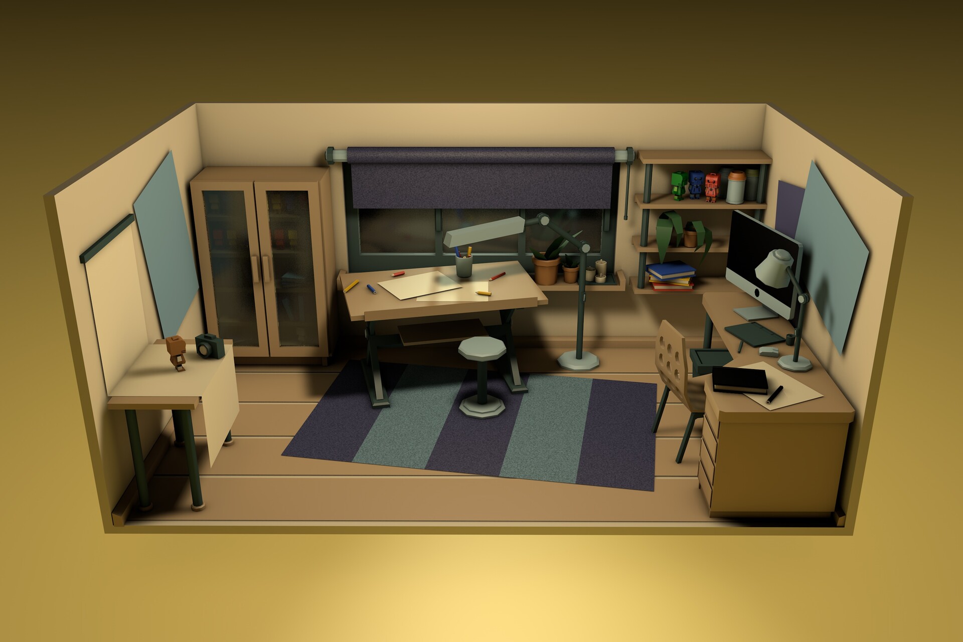 ArtStation - My Dream Art Studio (3D Artwork)