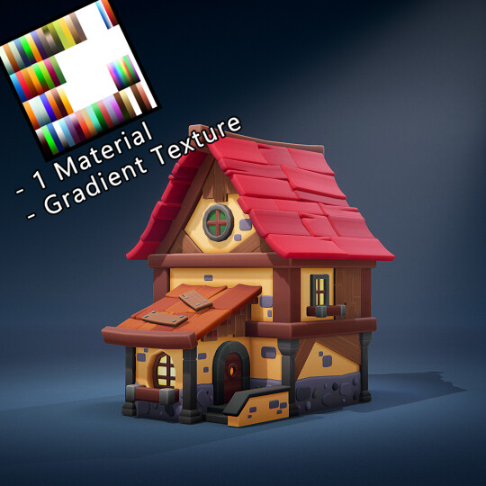 ArtStation - Stylized House, Tavern and Forest House - Game Assets