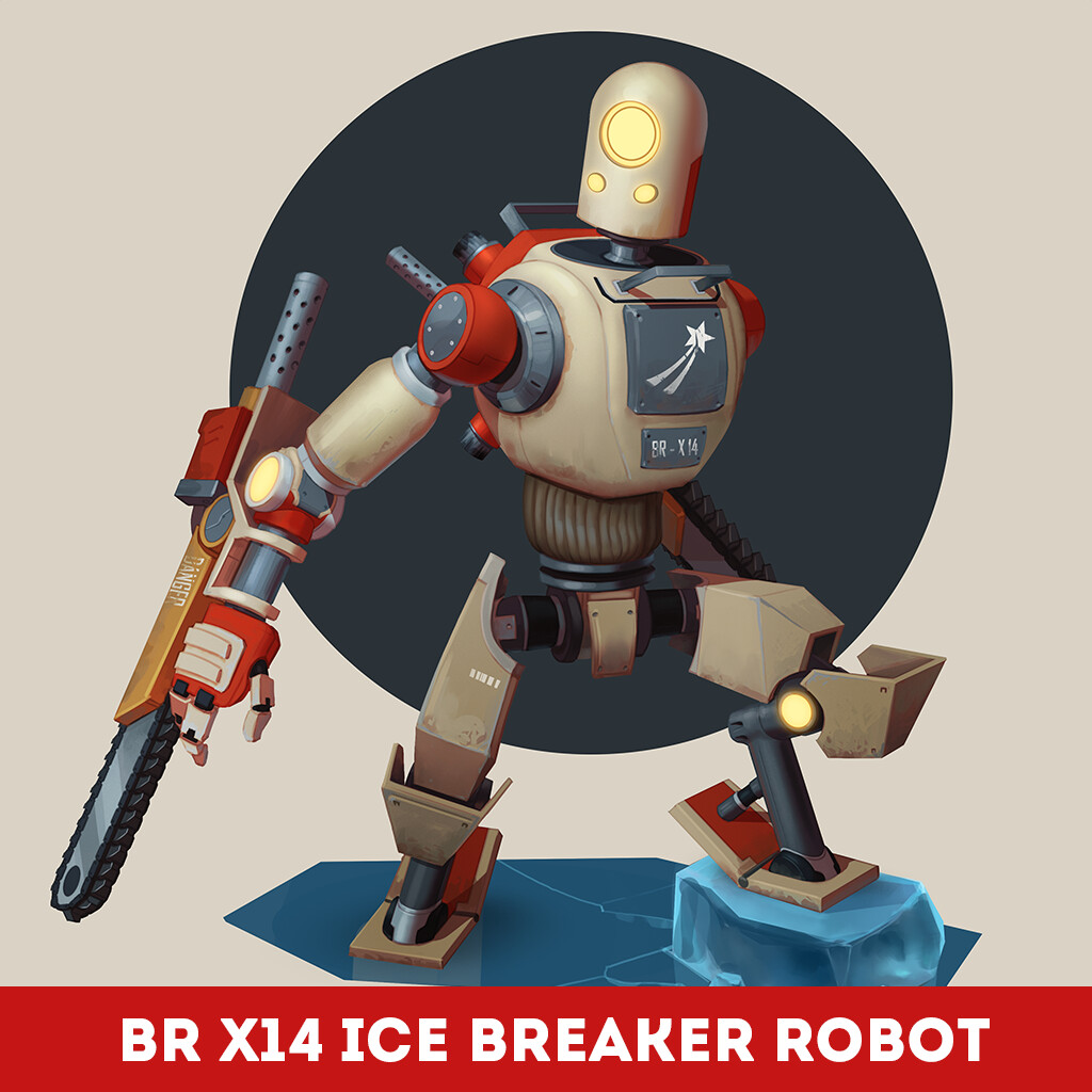 ArtStation - BR-X14 Ice Breaker Robot - Concept Art