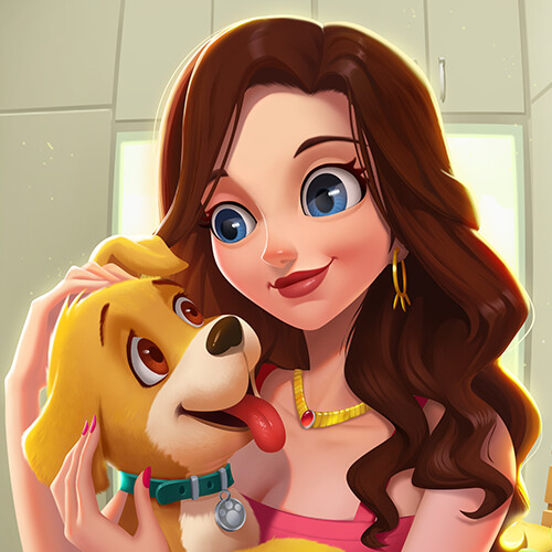 ArtStation - A Pretty Girl and Her Dog