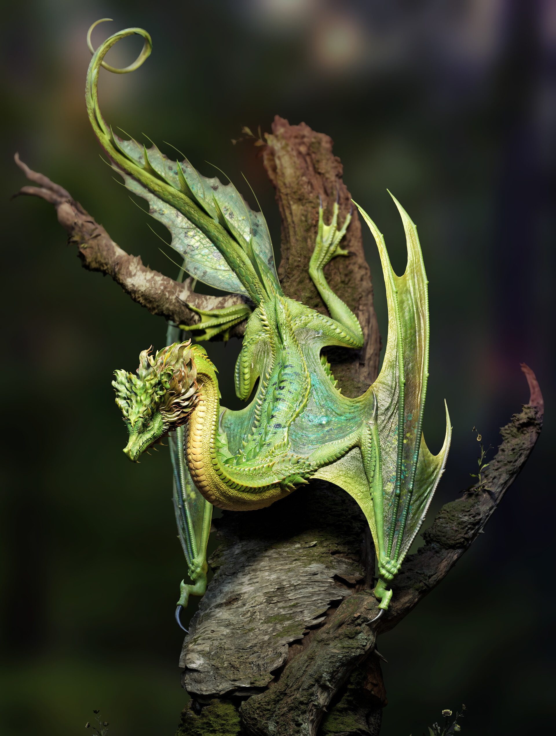 ArtStation - Gre'en Dragon