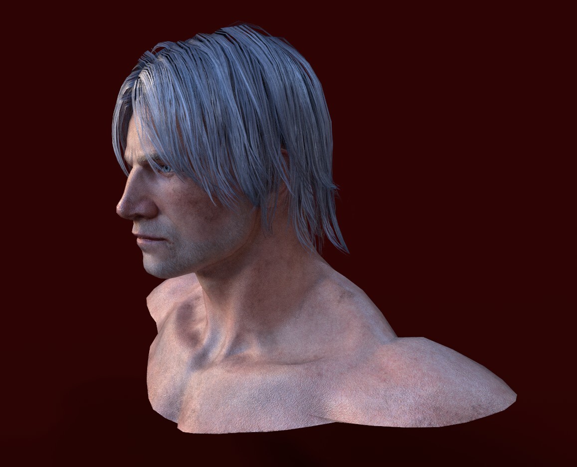 ArtStation - Devil May Cry5 Dante Face (Fan art)